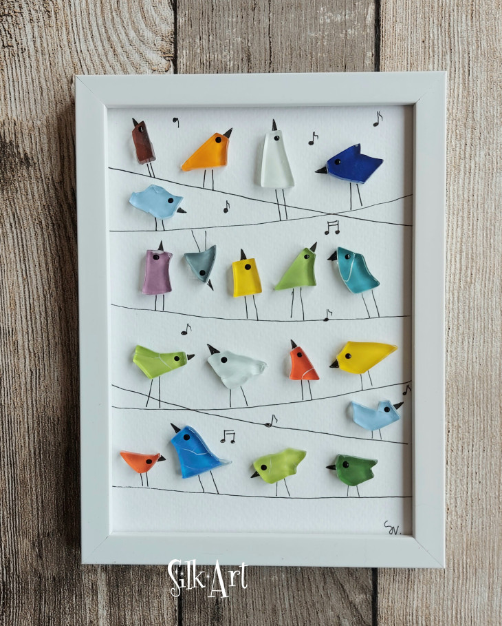 Цветни врабчета - Handmasters.bg