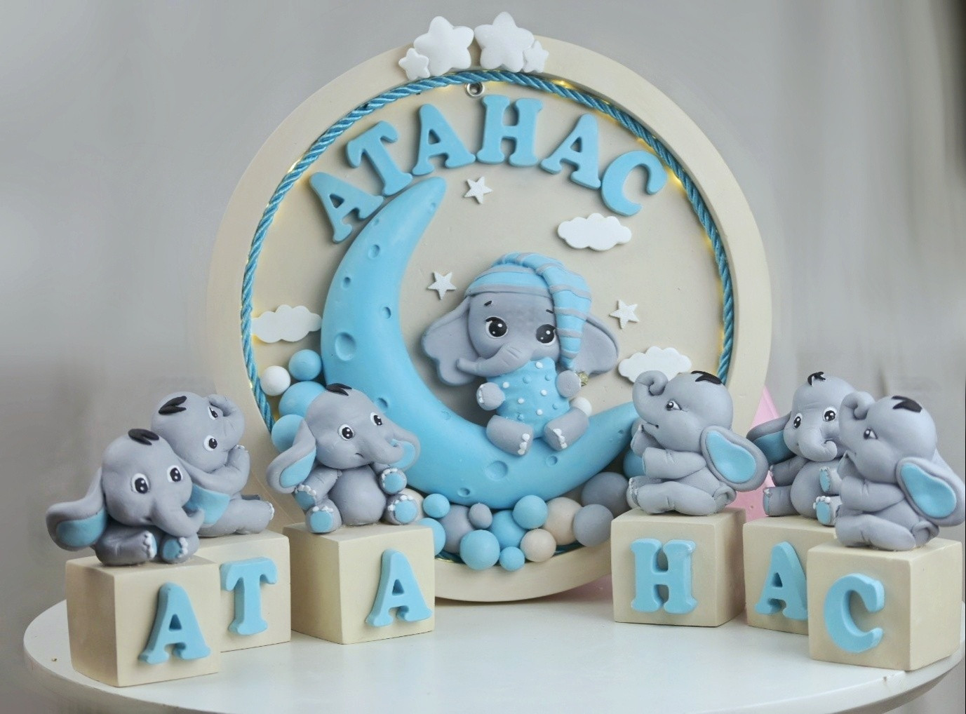 Керамична лампа и кубчета с фигурки - Handmasters.bg