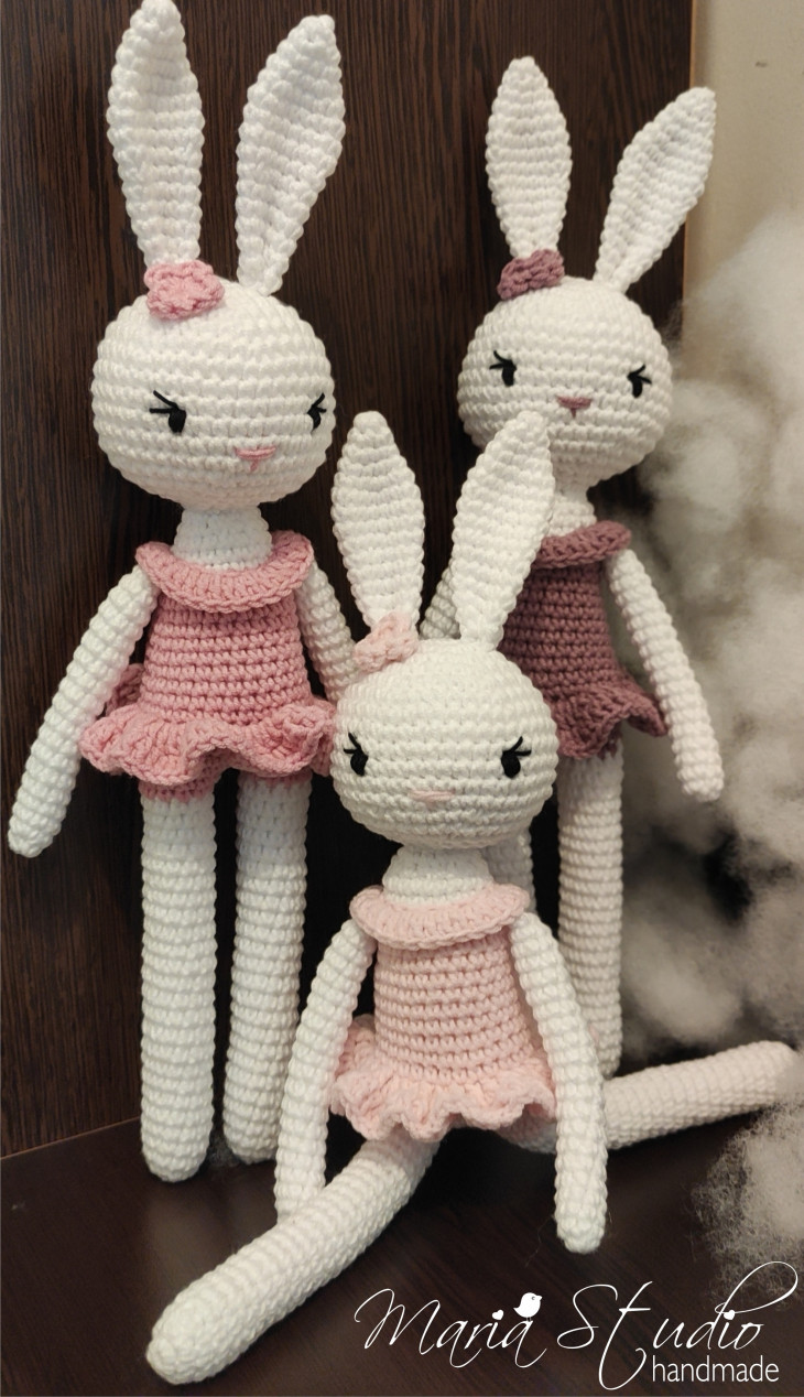 Плетена играчка зайка балерина - Handmasters.bg
