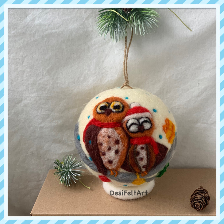 Коледни 3D топки за елха с бухали/сови - Handmasters.bg
